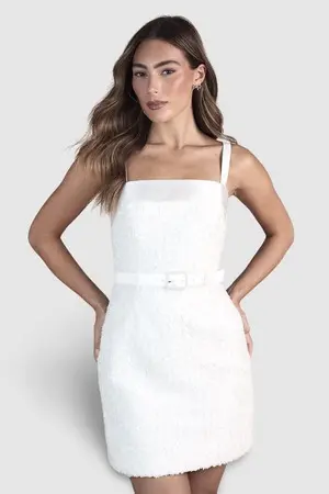 Coast Strappy Embellished Mini Dress - Ivory