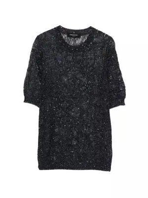Fabiana Filippi Open-knit Sparkle T-shirt