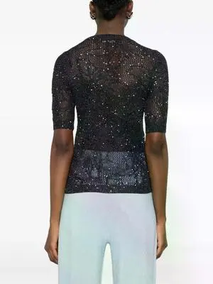 Fabiana Filippi Open-knit Sparkle T-shirt
