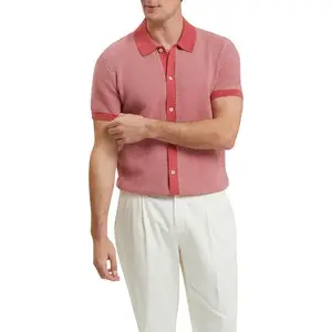 Ted Baker London Noliva Short Sleeve Cotton Button-up Shirt - Red