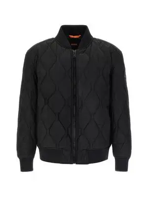 BOSS Quilted Bomber Jacket - Black