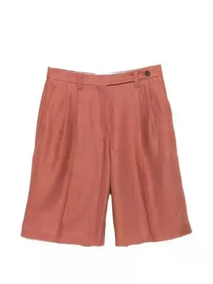 Brunello Cucinelli Pleated Shorts - Orange