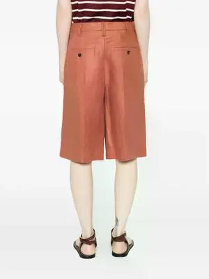 Brunello Cucinelli Pleated Shorts - Orange