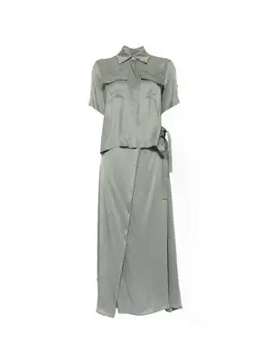 Lorena Antoniazzi Flap-pocket Wrap Dress - Green