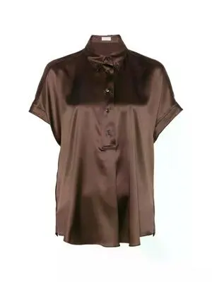 Brunello Cucinelli Buttoned Blouse - Brown