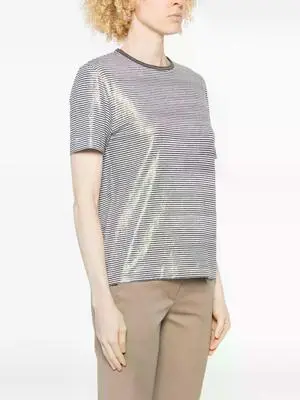 Brunello Cucinelli Striped T-shirt - Blue