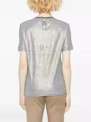 Brunello Cucinelli Striped T-shirt - Blue