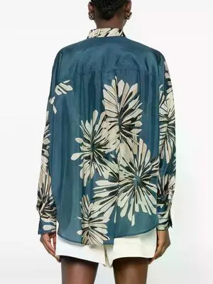 Brunello Cucinelli Floral-print Blouse - Blue