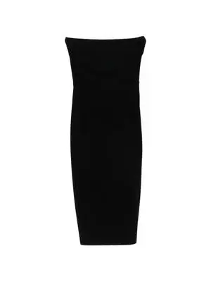 Norma Kamali Strapless Midi Dress - Black