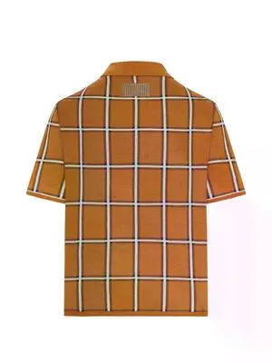 Guest In Residence Checked Collared Top - Orange