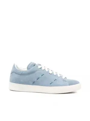 Kiton Stitching-detail Sneakers - Blue