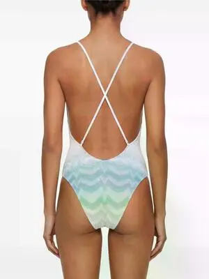 Missoni Cross-back Chevron Swimsuit