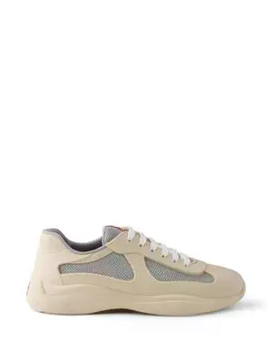 Prada America's Cup Soft Rubber And Bike Fabric Sneakers - Neutrals