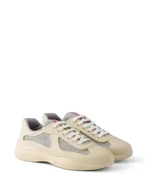 Prada America's Cup Soft Rubber And Bike Fabric Sneakers - Neutrals