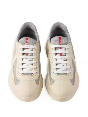 Prada America's Cup Soft Rubber And Bike Fabric Sneakers - Neutrals