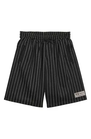 Y3 Mesh Pinstripe Shorts
