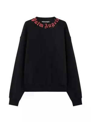 Palm Angels Logo Neck Sweatshirt - Black