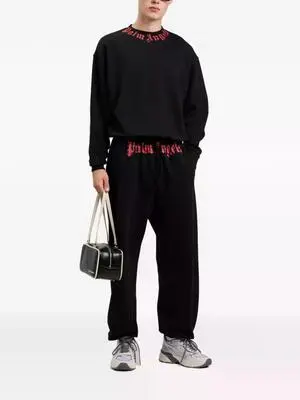 Palm Angels Logo Neck Sweatshirt - Black