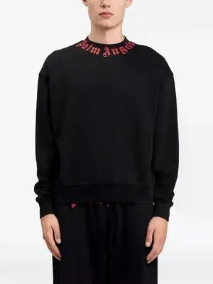 Palm Angels Logo Neck Sweatshirt - Black