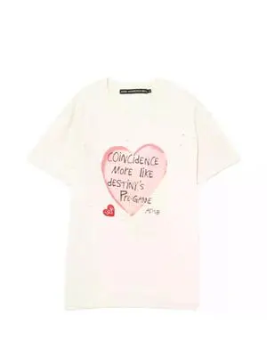 Andersson Bell Heart Message T-shirt - Neutrals