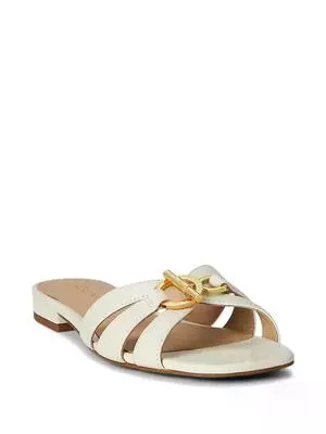 Ralph Lauren Blaike Buckle Strap Sandals - White