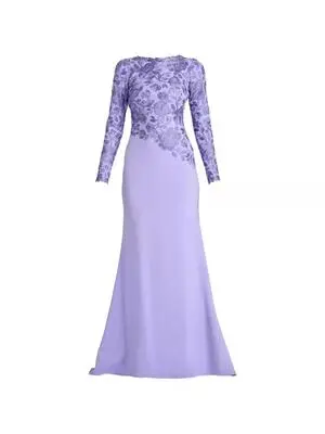 Long Sleeve Floral Evening Dresses
