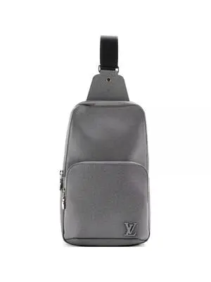 LOUIS VUITTON Avenue Sling Bag Taiga Leather Crossbody Bag - Grey