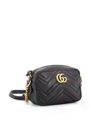 Gucci Gg Marmont Mini Shoulder Bag - Black