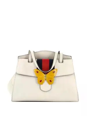 Gucci Totem Top Handle Bag Leather Medium Tote Bag - White