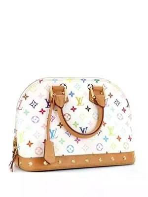 LOUIS VUITTON Alma Nm Handbag Monogram Multicolor Pm Satchel - White