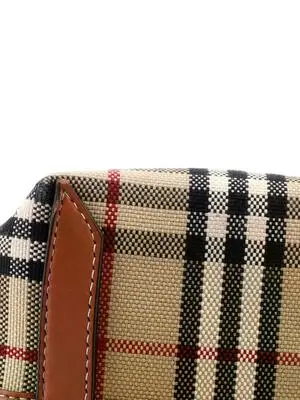 Burberry London Vintage Check Canvas Small Tote Bag - Brown
