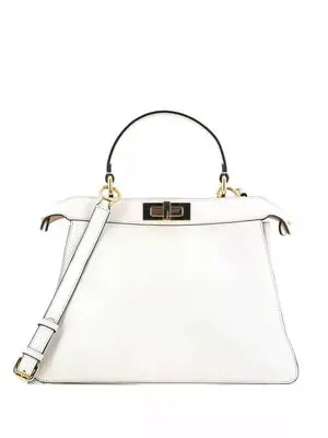 Fendi Peekaboo Iseeu Bag Leather Medium Satchel - White