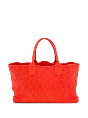 Bottega Veneta Cabat Intrecciato Nappa Medium Tote Bag - Red