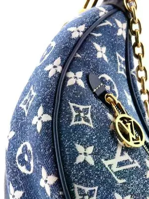 LOUIS VUITTON Loop Handbag Monogram Jacquard Denim Hobo Bag - Blue