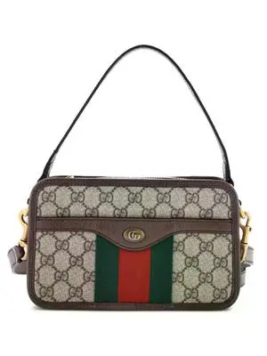 Gucci Ophidia Top Handle Camera Bag Gg Coated Canvas Small