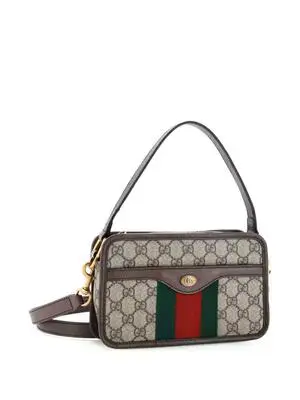Gucci Ophidia Top Handle Camera Bag Gg Coated Canvas Small