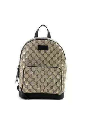 Gucci Zip Pocket Printed Gg Coated Canvas Small Backpack
