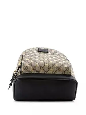 Gucci Zip Pocket Printed Gg Coated Canvas Small Backpack