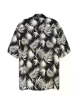 LANEUS Bowling Collar Printed Shirt