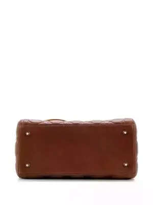 Dior Lady Cannage Quilt Gradient Lambskin Medium Satchel - Brown