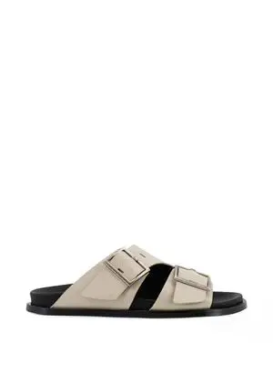 ALOHAS Adjustable Strap Leather Sandals - Neutrals