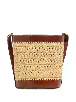 THE BRIDGE Raffia Bucket Bag