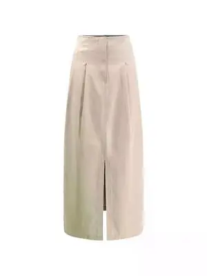 R2W Beige Pleated Skirt - Neutrals