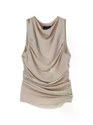 Soeur Irina Draped Top - Neutrals