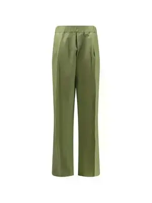 LANEUS Elasticated-waist Patch-pockets Trousers - Green