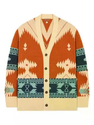 Alanui Patterned Button Cardigan - Orange