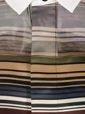 Sacai Striped Ruffled Shirt