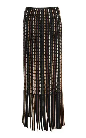 Ulla Johnson Ineze Fringe Wool Maxi Skirt
