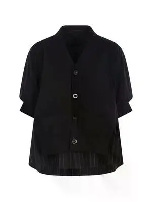 Sacai Pinstripe Button Cardigan