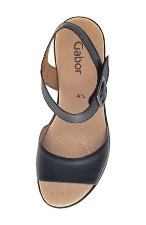 Gabor Ankle Strap Wedge Sandal